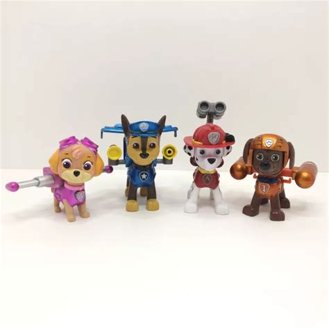 Paw Patrol Rare Metallic Action Pack Pup Zuma Skye Chase Marshall