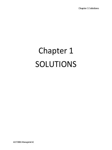 Solutions Ch 1 Pdf Cost Income