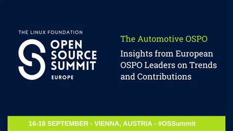 Linux Foundation Europe On Linkedin Ossummit