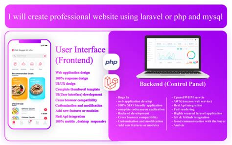 do create professional website using laravel or php and mysql by polashm616 fiverr