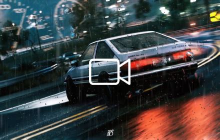 Initial D Raining Live Wallpaper Chrome Wallpaler New Tab Extensions