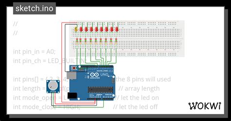 Use8ledshowvoltage Wokwi Esp32 Stm32 Arduino Simulator