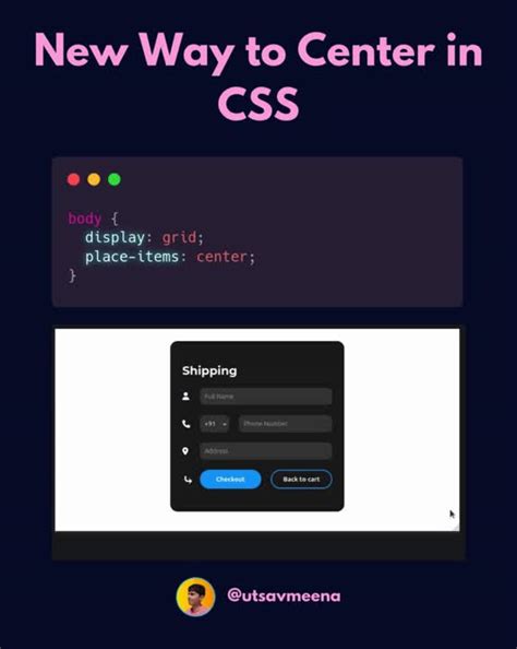 Centering Elements In Css 2 Lines Of Code Want To Center Something Utsav Meena 14 Comments