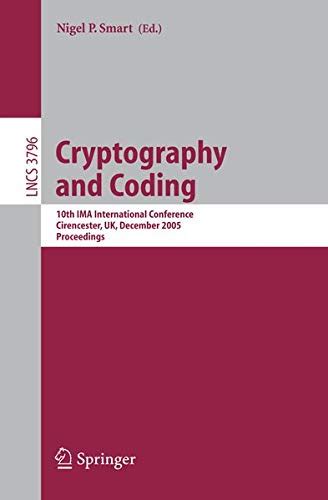 Cryptography And Coding By Nigel P Smart Goodreads