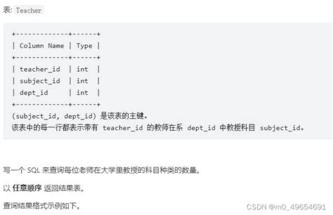 Leetcode 2356 每位教师所教授的科目种类的数量leecode有教师账号吗 Csdn博客
