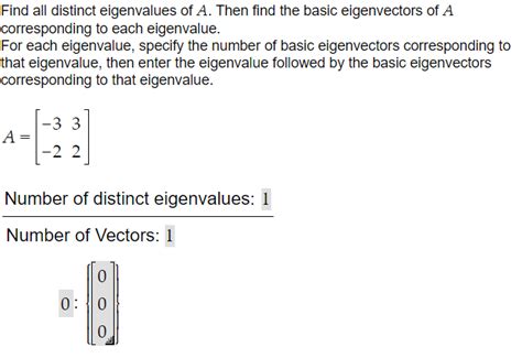 Solved Find All Distinct Eigenvalues Of A Then Find The Chegg Com