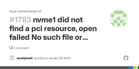 Nvme1 Did Not Find A Pci Resource Open Failed No Such File Or Directory While Checking Effect