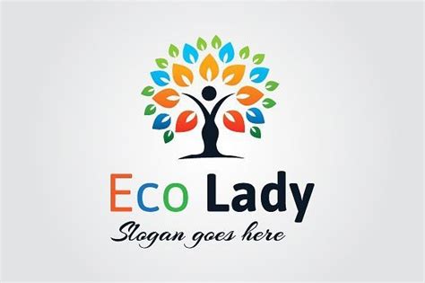 Colorful Woman Tree Logo Design