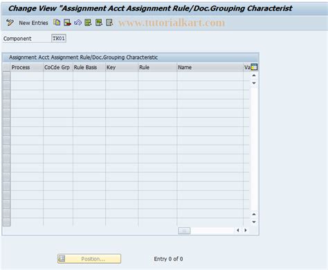 FILA SAP Tcode Assign Structure For Account Assignmt