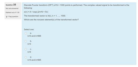 Solved Question Discrete Fourier Transform DFT Of N Chegg