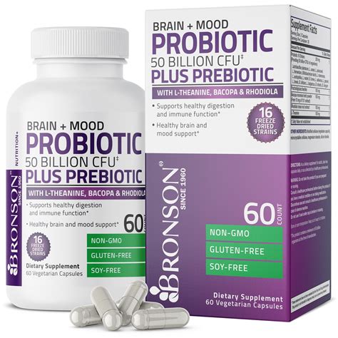 Probiotic Plus Prebiotic With L Theanine Bacopa And Rhodiola 50
