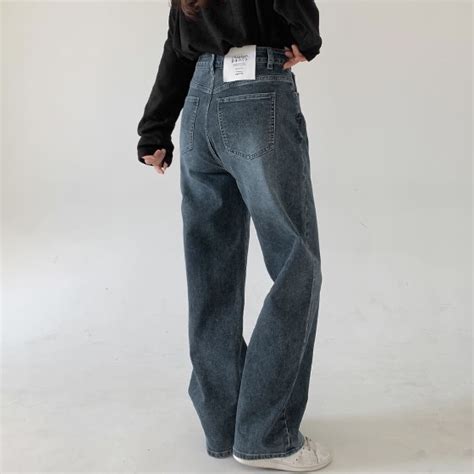 고고싱 딥블루와이드데님 스판워싱ptykk기장별