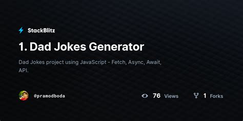 1 Dad Jokes Generator Stackblitz