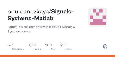 Github Onurcanozkayasignals Systems Matlab Laboratory Assignments