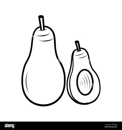 Avocado Editable And Resizeable Vector Icon Stock Vector Image And Art Alamy