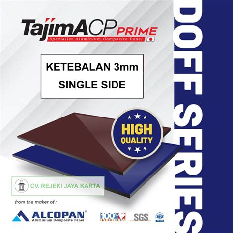 Jual 61cm X 122cm Acp Tajima 3mm Single Side Doff Series Aluminium