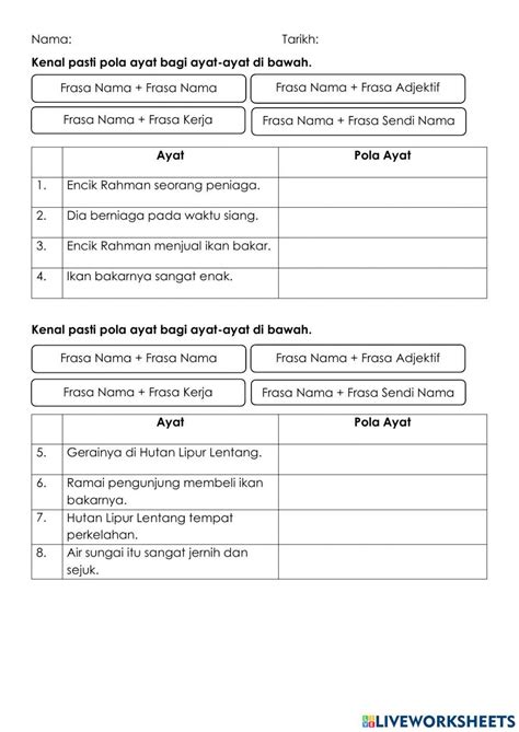 Pola Ayat Tahun Free Interactive Worksheets 1506104
