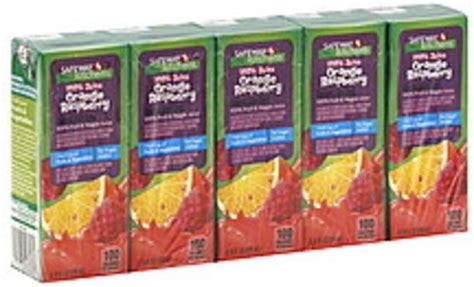 Safeway Orange Raspberry 100 Juice 5 Ea Nutrition Information Innit