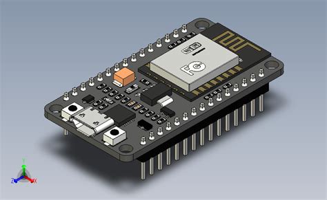 Esp8266 Nodemcu 微控制板 Step 模型图纸下载 懒石网