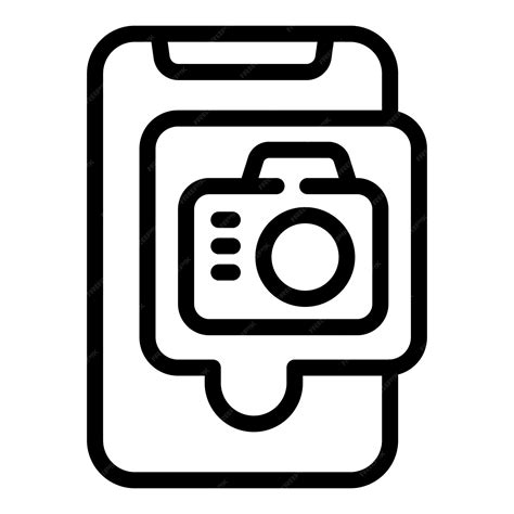 Premium Vector Phone Mobile Camera Feature Icon Outline Vector