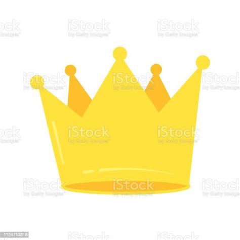 빛나는 골드 크라운 플랫 스타일 디자인 벡터 일러스트 아이콘 기호 흰색 배경에 고립 벡터에 대한 스톡 벡터 아트 및 기타 이미지 벡터 왕관 골동품 Istock