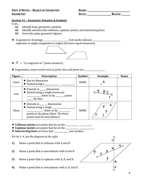 Geometry Basics Notation Segments Angles And Proofs