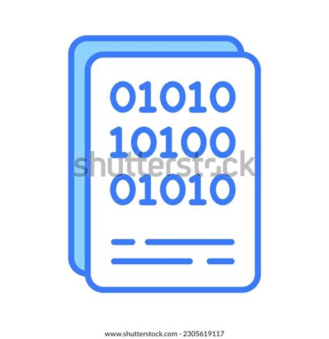 Binary Coding On Sheet Showing Vector Stock Vector Royalty Free 2305619117 Shutterstock