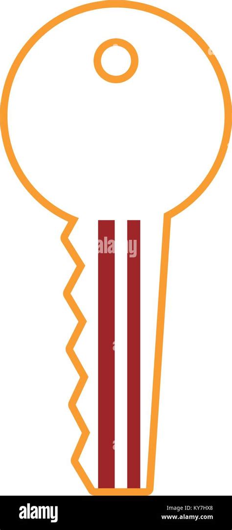 Key Access Security Protection Icon Vector Illustration Stock Vector