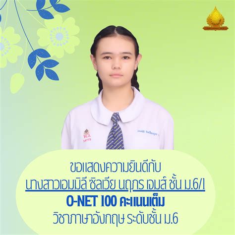 โรงเรียนหัวหินวิทยาลัย Official O Net 100 คะแนนเต็ม วิชาภาษาอังกฤษ