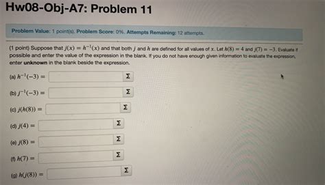 Solved Hw08 Obj A7 Problem 11 Problem Value 1 Points