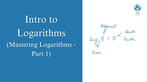 Introduction To Logarithms Mastering Logarithms Part 1 Youtube