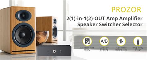 Prozor 2 1 In 1 2 Out Amp Amplifier Speaker Switcher Selector 2 Way Speaker