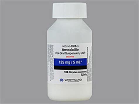Rx Item Amoxicillin Oral Suspension 125mg 5ml 100cc By West Ward