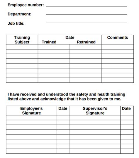 Training Documentation Template Word Cardtemplate My Id