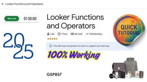 Looker Functions And Operators Gsp857 Step By Step Tutorial Qwiklabs Arcade Youtube