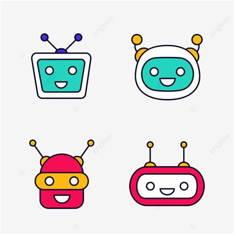 chatbot vector hd png images chatbots color icons set agent set items png image for free