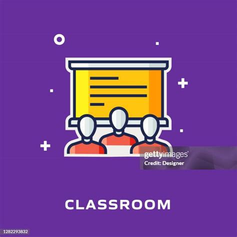 Classroom Flat Line Icon Vector Symbol Illustration High Res Vector Graphic Getty Images