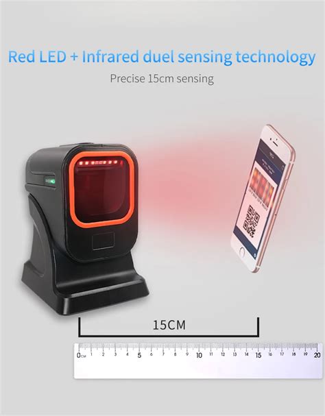 Infrared Sensor 2D Barcode Scanning Platform Desktop Scanning For POS Cashier Shops Supermarkets