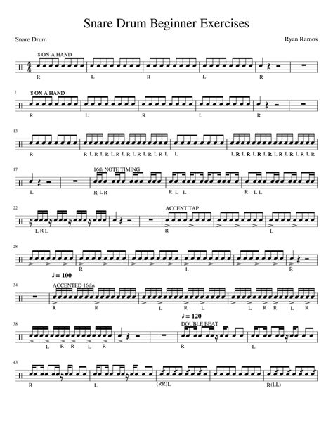 Free Printable Snare Drum Lessons For Beginners Guide Printable Art