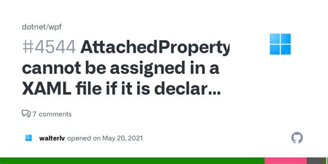 Attachedproperty Cannot Be Assigned In A Xaml File If It Is Declared In The Same Project