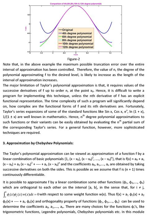 Function Approximation Numerical Methods