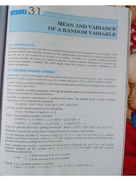 Mean Variance And Random Variable Pdf