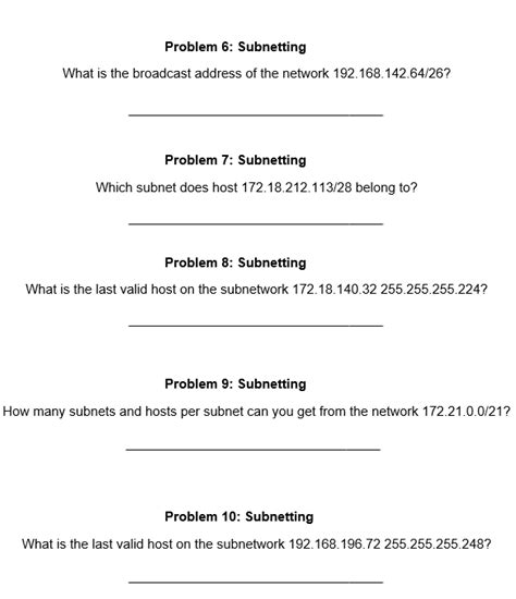 Solved Problem 4 Subnetting Based On The Information