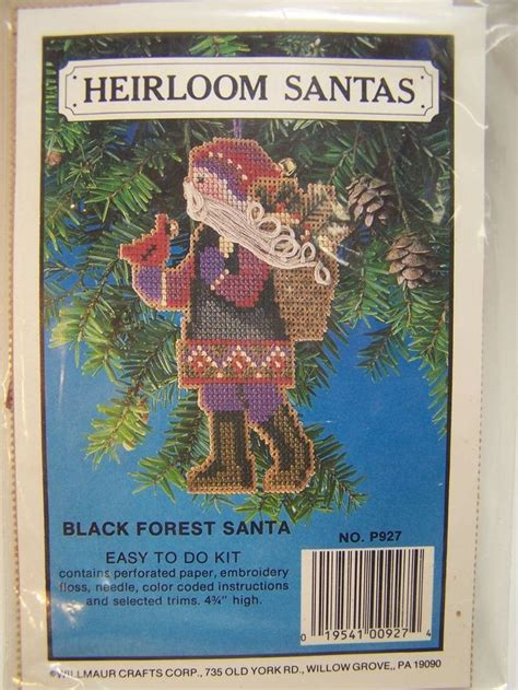 Vintage Santa Claus Cross Stitch Kit For Christmas Ornaments