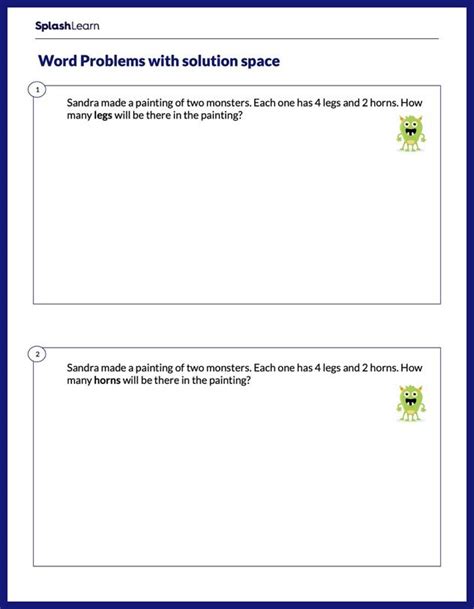 Multiplication Word Problems Using Equal Groups Worksheet