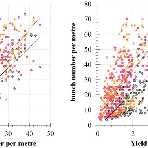Relationships Between Vine Yield Per Linear Metre Of Canopy A And