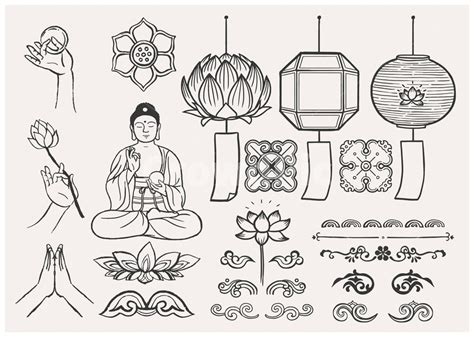 부처님오신날 문양 불교 전통 부처님 사진이미지일러스트캘리그라피 Artiflow작가