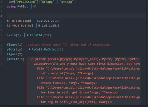 Error Installing And Use Pyplot In Windows 10 X 64 In Julia 061 New