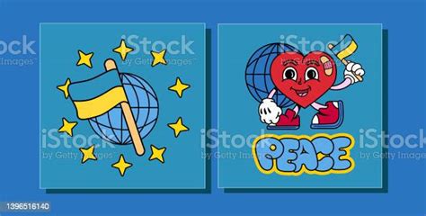 손에 깃발을 든 캐릭터의 스케치 1980 1989 년에 대한 스톡 벡터 아트 및 기타 이미지 1980 1989 년 Russian Invasion Of Ukraine