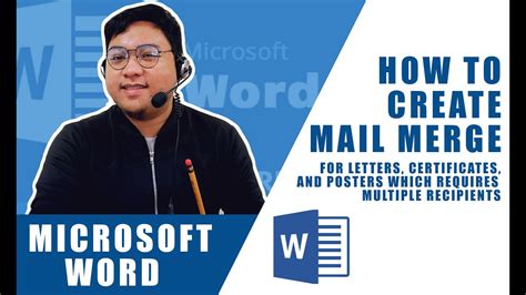 Mail Merge Tutorial Microsoft Word Youtube